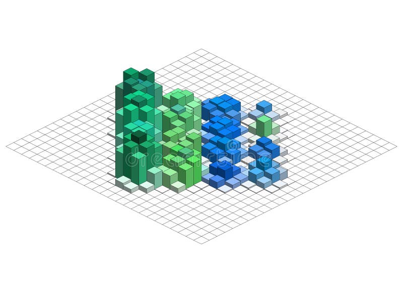 Infographic Isometric Vector Graph Stock Vector - Illustration of chart ...