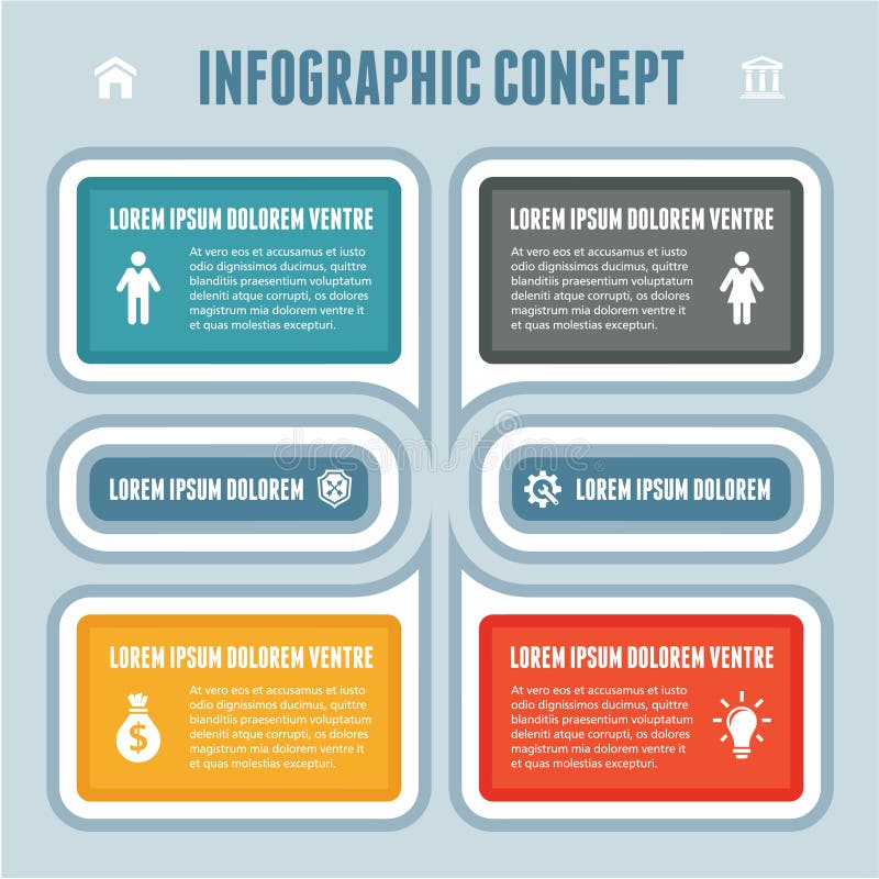 Infographic-Konzept - Vektor-Entwurf Mit Ikonen Vektor Abbildung ...