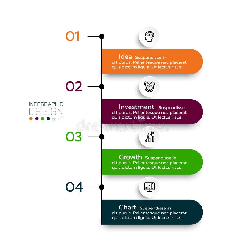Label Shape Workflow 4 Steps Describing Work Procedures, Showing Work ...