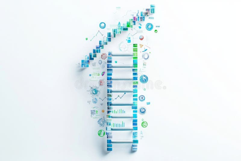 Infographic Ladder of Growth Stock Illustration - Illustration of data ...