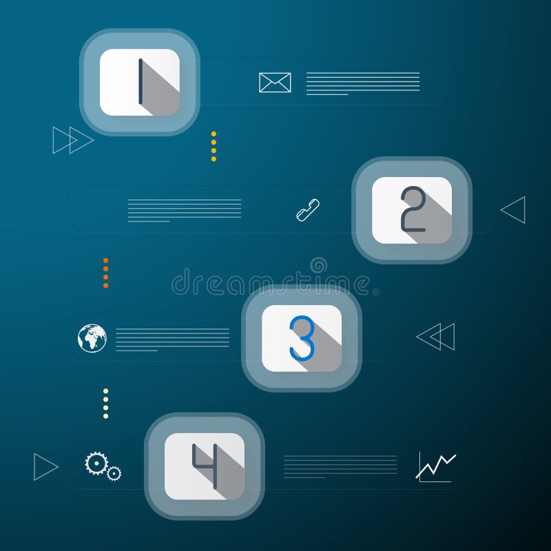 Infographic Layout on Blue Background Stock Vector - Illustration of ...