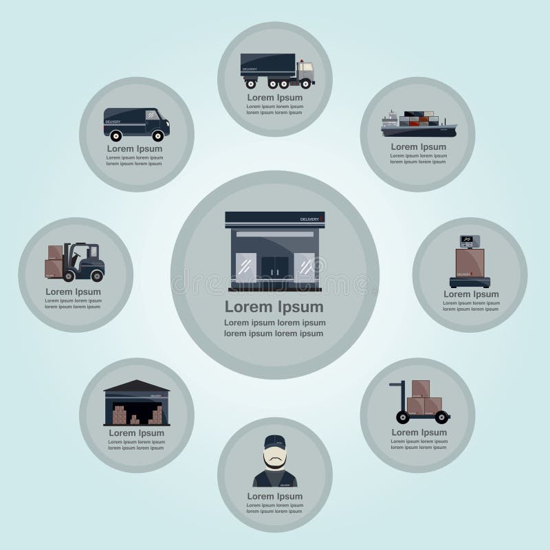 Infographic Of Logistic. Vector Illustration Decorative Design Stock ...