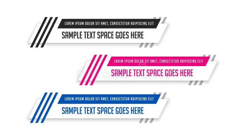 Infographic Lower Third Text Bar Banner for Media Reports Stock Vector ...