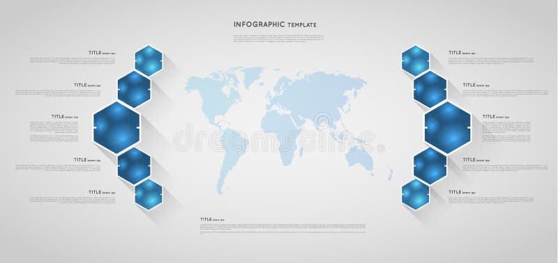 Infographic map template stock vector. Illustration of international ...