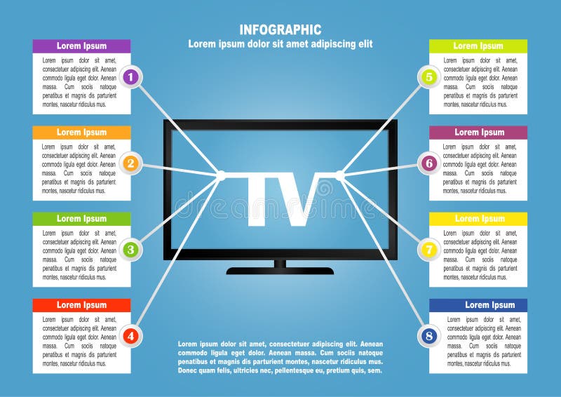 Infographic Met TV En 8 Opties Vector Illustratie - Illustration of ...