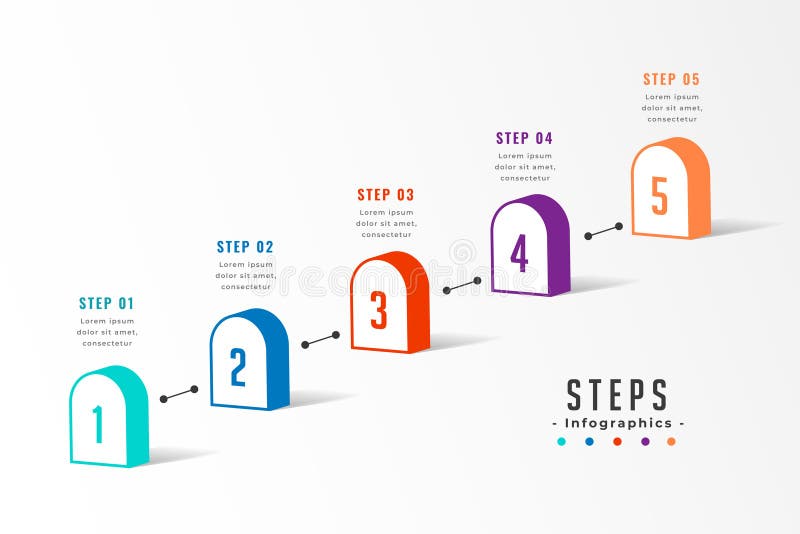 Infographic Milestone Road Pointer Template a Path To Goal Stock Vector ...