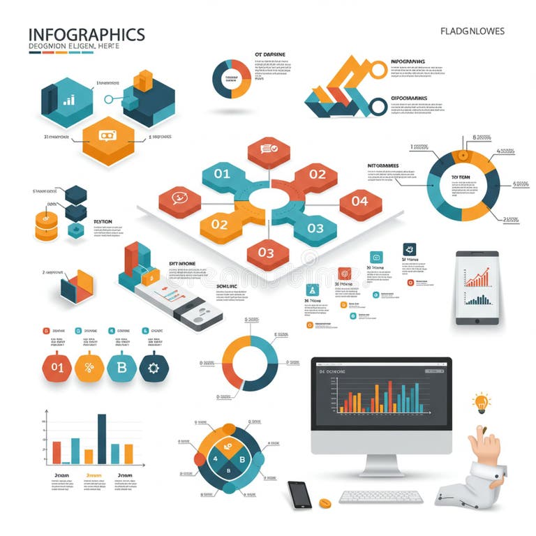 Infographic with a Modern Design Features Multiple Elements, Including ...