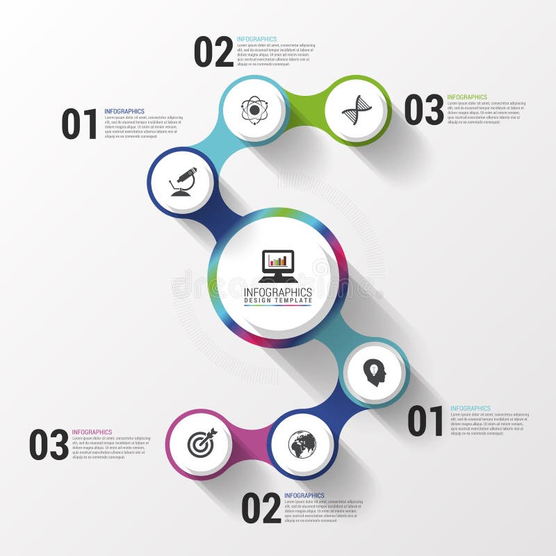 Infographic Modern Design on the Grey Background. Vector Illustration ...