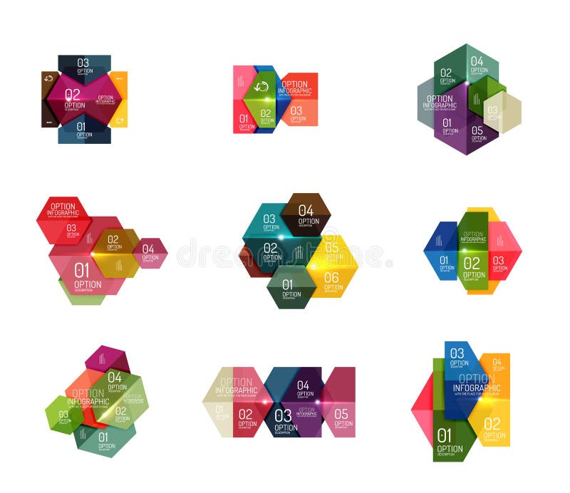 Infographic Moderna Mallar - Geometriska Former Stock Illustrationer ...