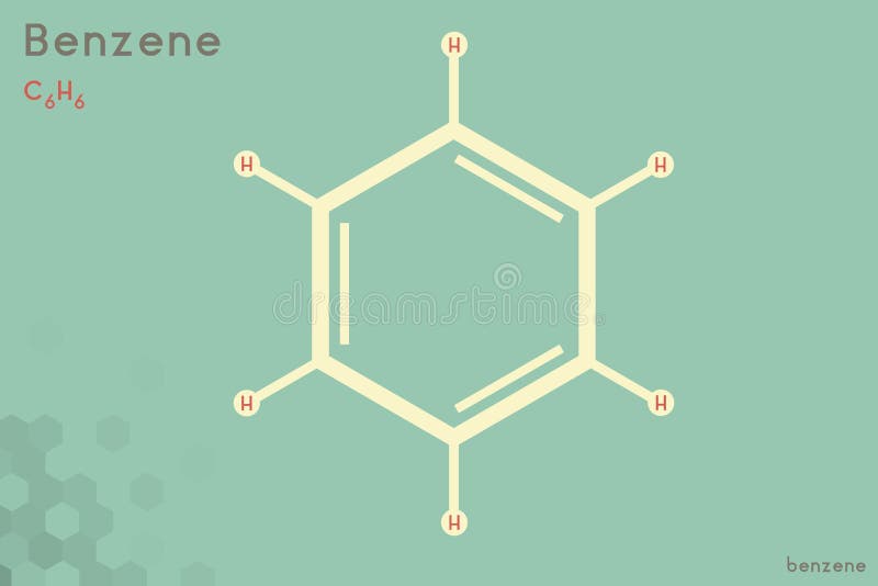 Infographic of the Molecule of Benzene Stock Vector - Illustration of ...