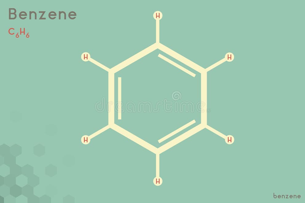 Infographic of the Molecule of Benzene Stock Vector - Illustration of ...