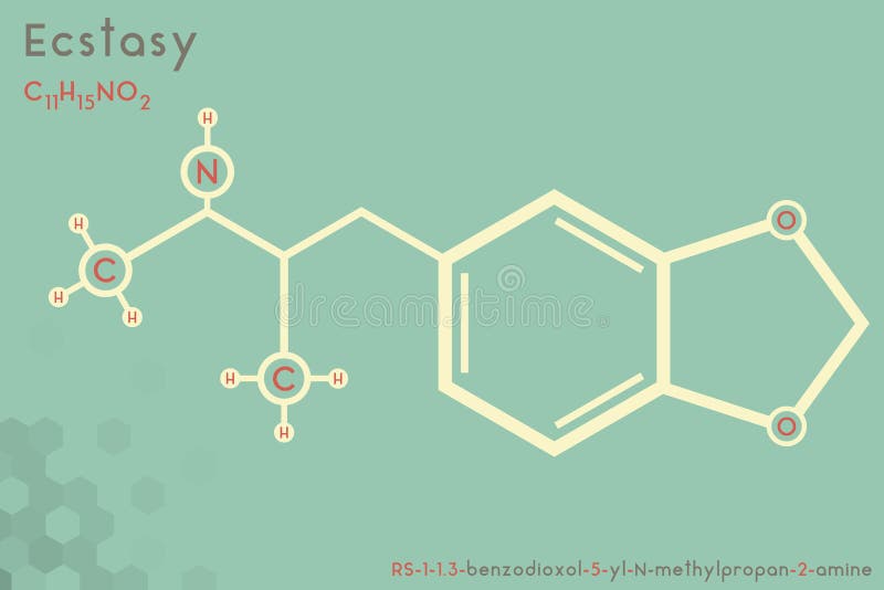 Infographic of the Molecule of Ecstasy Stock Vector - Illustration of ...