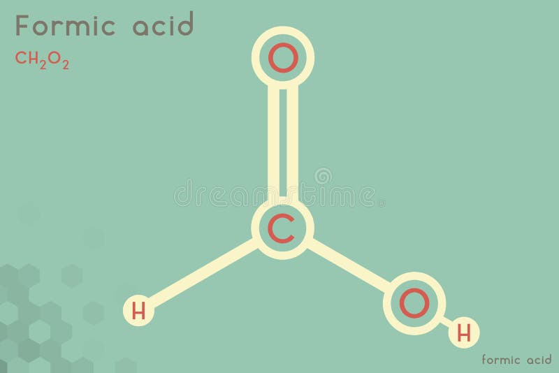 Molecule of Formic acid. stock vector. Illustration of education ...