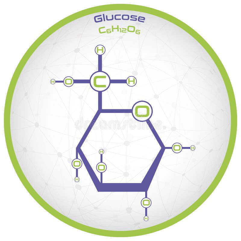Infographic of the Molecule of Glucose Stock Vector - Illustration of ...