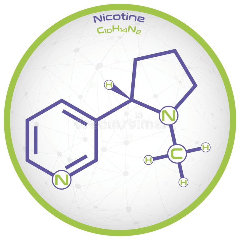 Infographic of the Molecule of Nicotine Stock Vector - Illustration of ...