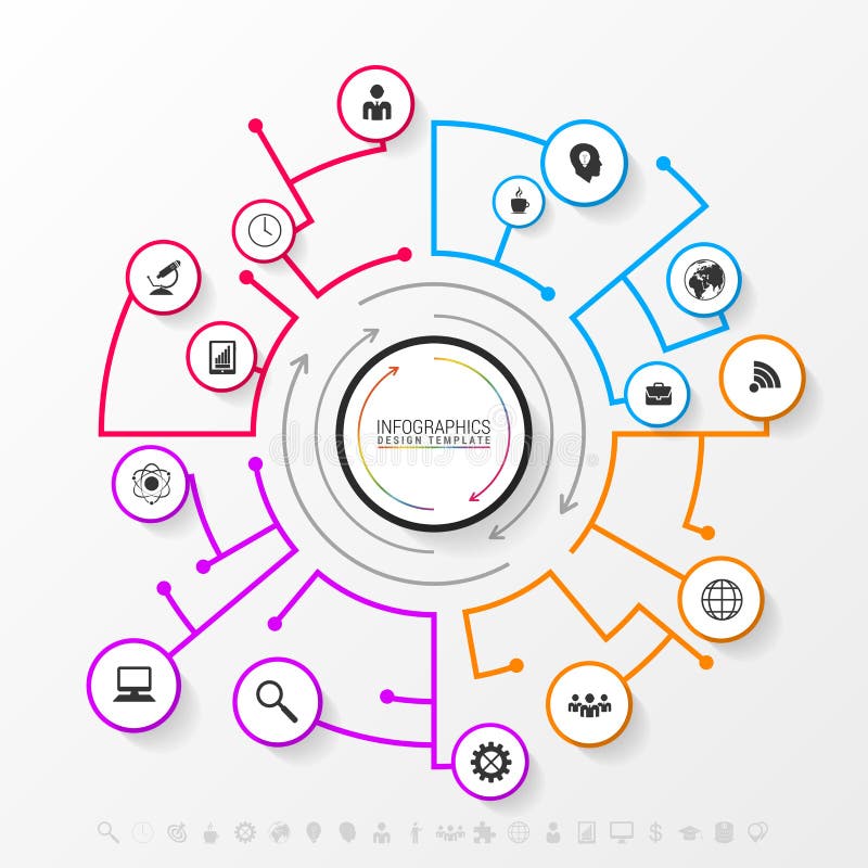 Infographic Network Concept. Modern Business Template Stock Vector ...