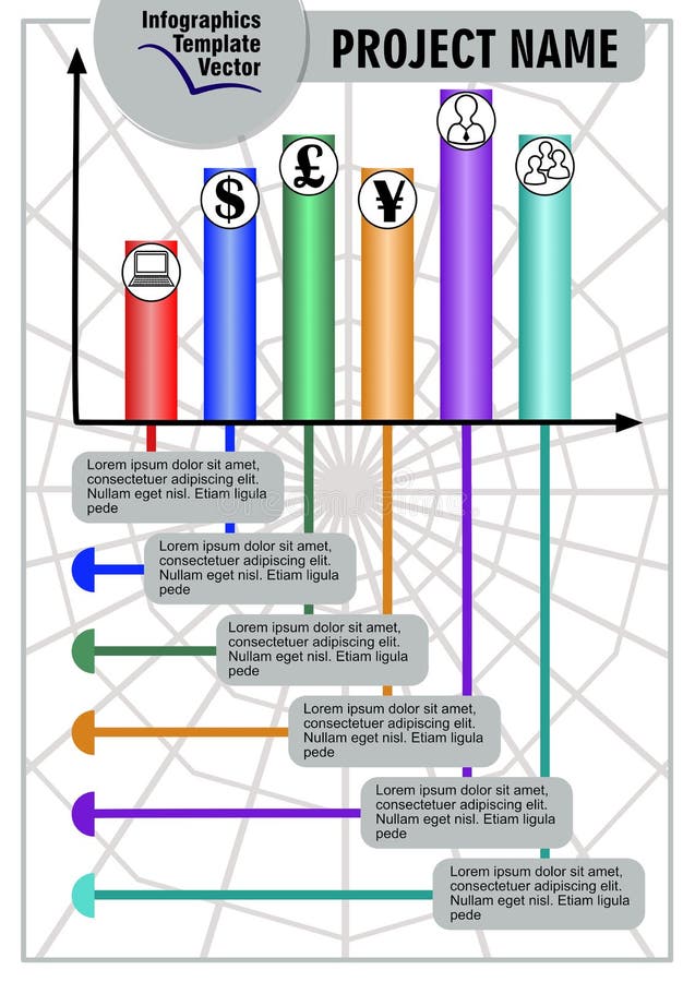 Infographic Network Process Visualization Template, Abstract Vector ...