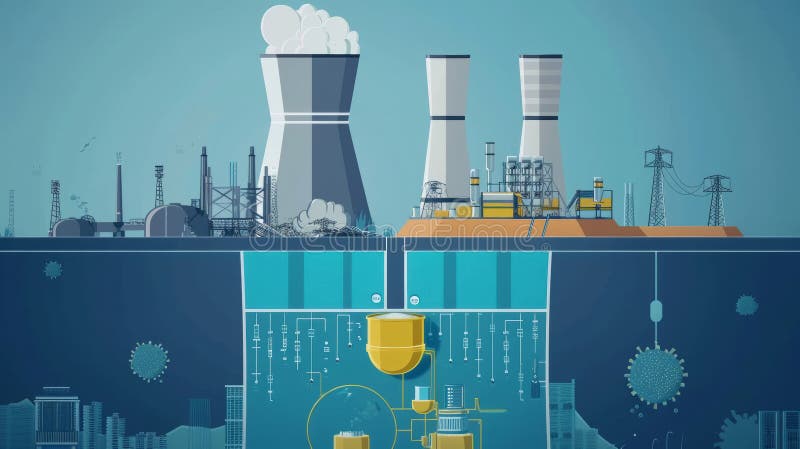 Infographic on Nuclear Waste Disposal Methods Comparison Stock ...