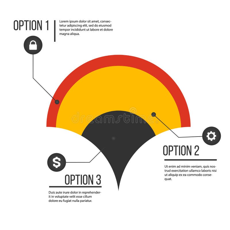 Infographic Number 1, 2, 3 Flat Layout, Infographic Chart in Circular ...