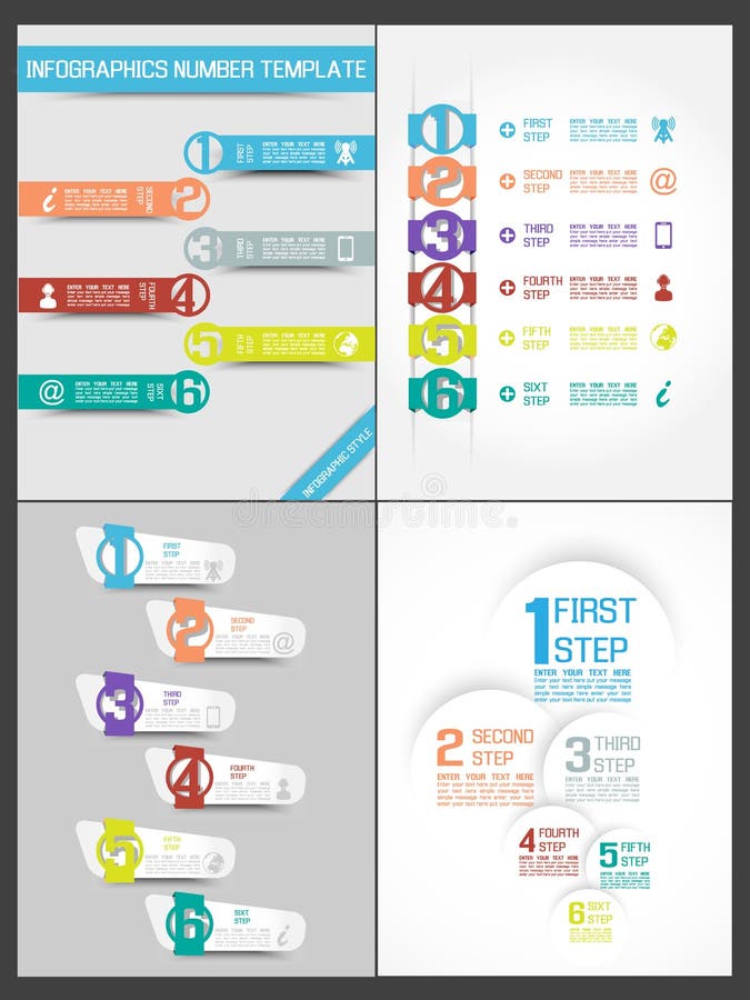 Infographic Number Option Template Stock Vector - Illustration of icon ...