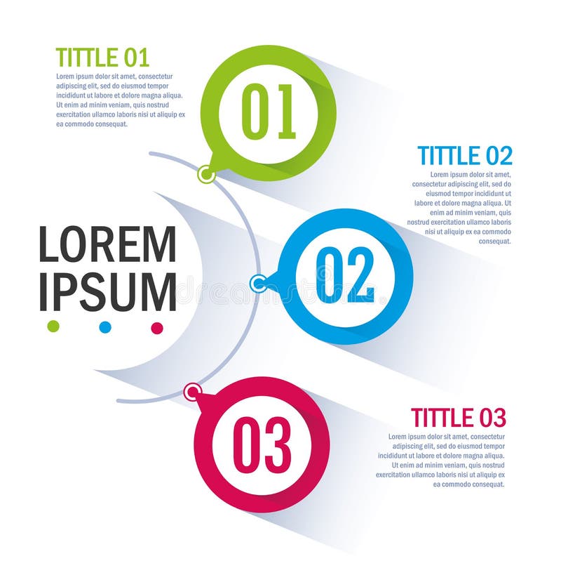 Infographic with Numbers and Icons Stock Vector - Illustration of ...