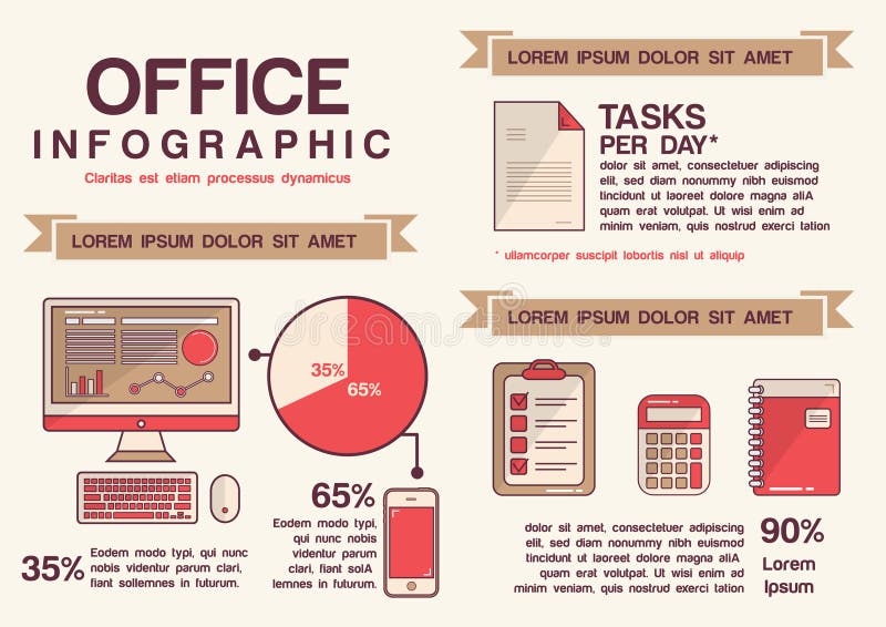 Infographic Office Syndrome Template Design . Concept Vector Ill Stock ...