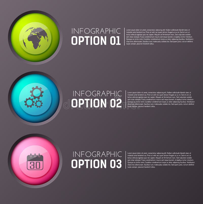 Infographic Option Buttons Background Stock Vector - Illustration of ...
