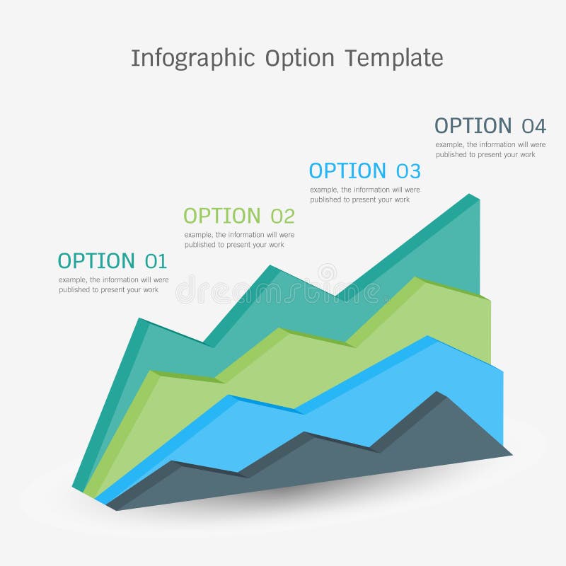 Infographic Option Template in Flat Design Stock Vector - Illustration ...