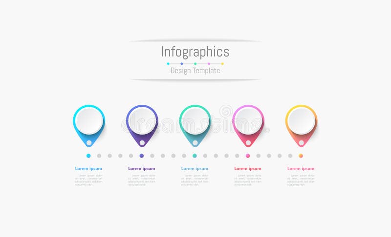 Infographic 5 Options Design Elements for Your Business Data. Vector ...