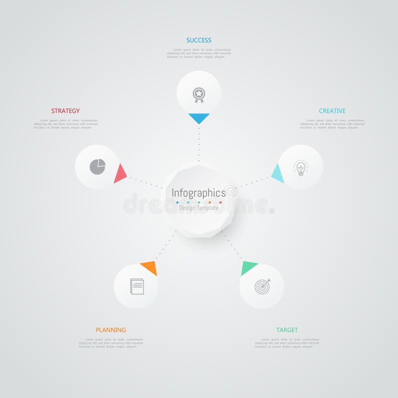 Infographic 5 Options Design Elements for Your Business Data. Vector ...