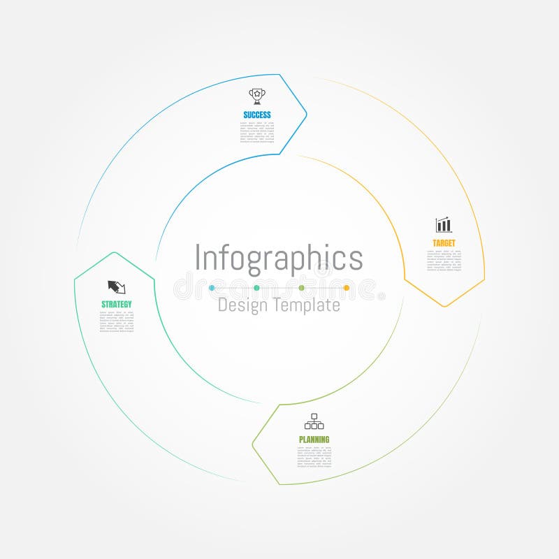 Infographic 4 Options Design Elements for Your Business Data. Vector ...