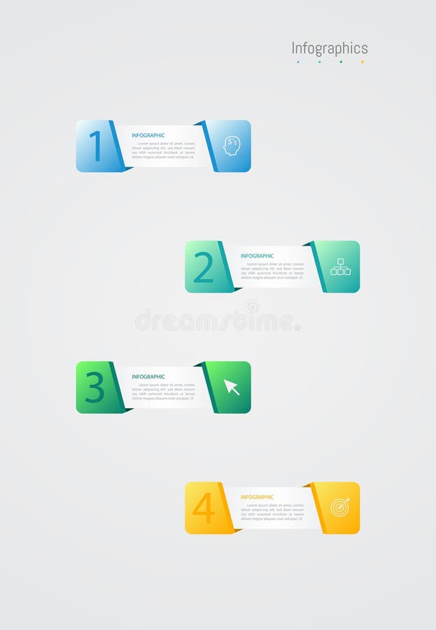 Infographic 4 Options Design Elements for Your Business Data. Vector ...