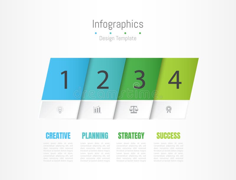 Infographic 4 Options Design Elements for Your Business Data. Vector ...