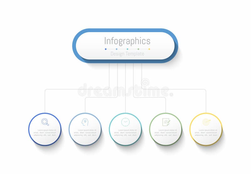Infographic 5 Options Design Elements for Your Business Data. Vector ...