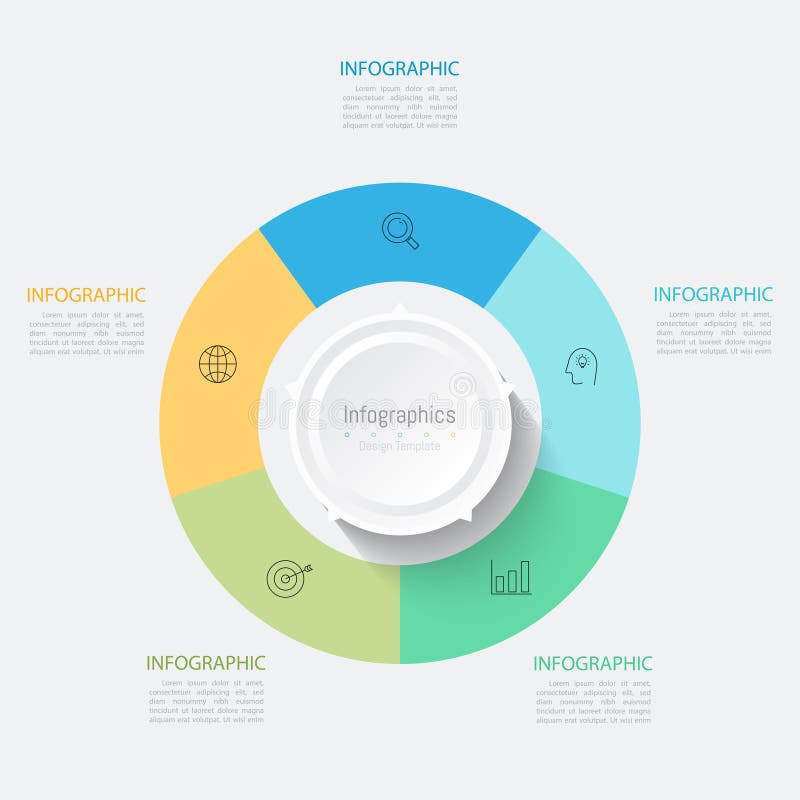 Infographic 5 Options Design Elements for Your Business Data. Vector ...
