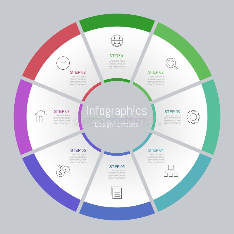 Infographic 8 Options Design Elements for Your Business Data. Vector ...