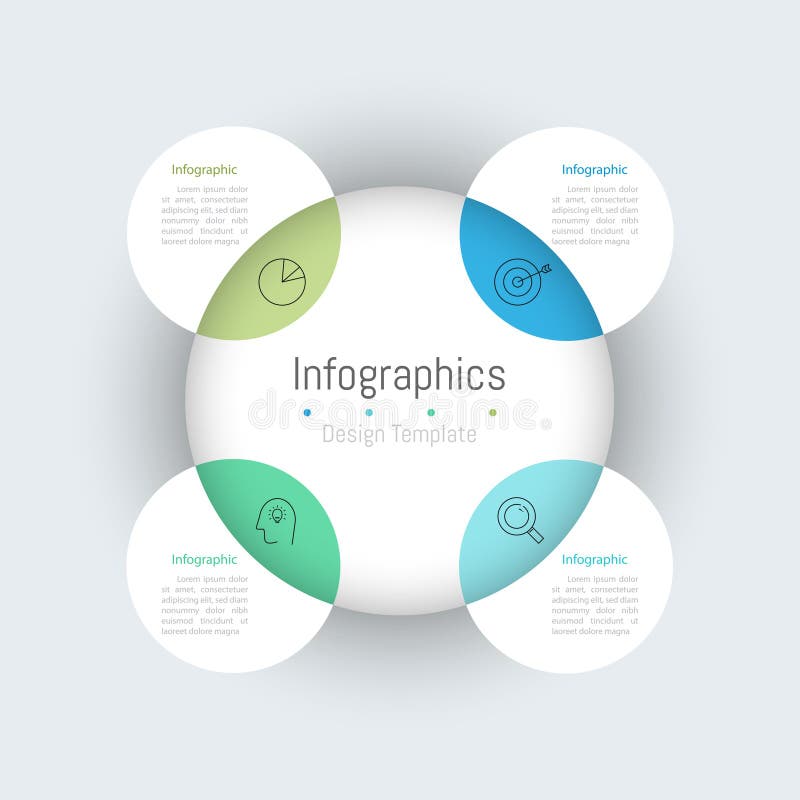 Infographic 4 Options Design Elements for Your Business Data. Vector ...