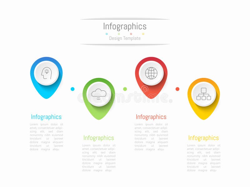Infographic 4 Options Design Elements for Your Business Data. Vector ...