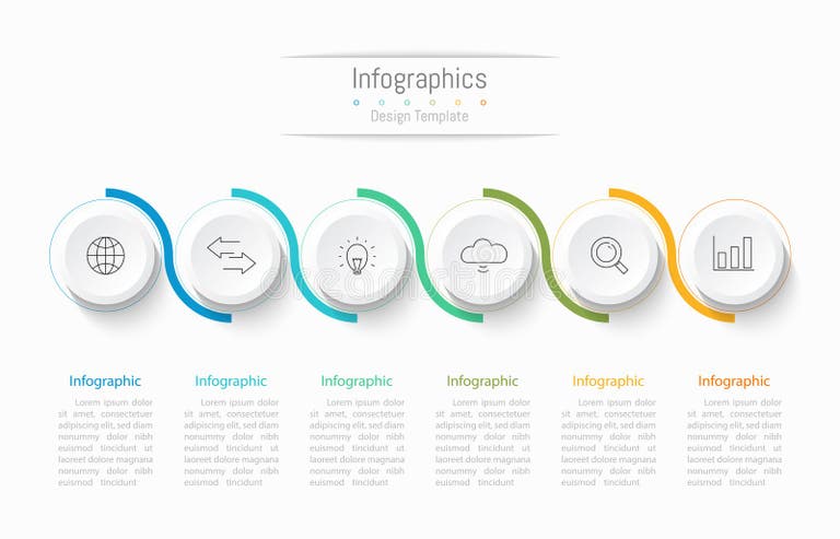 Infographic 6 Options Design Elements for Your Business Data. Vector ...