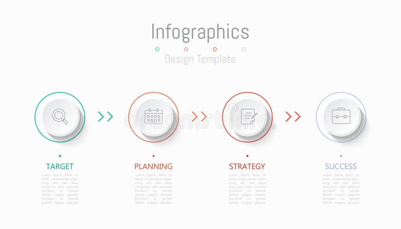 Infographic 4 Options Design Elements for Your Business Data. Vector ...