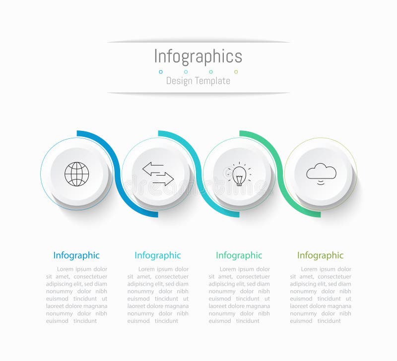 Infographic 4 Options Design Elements for Your Business Data. Vector ...