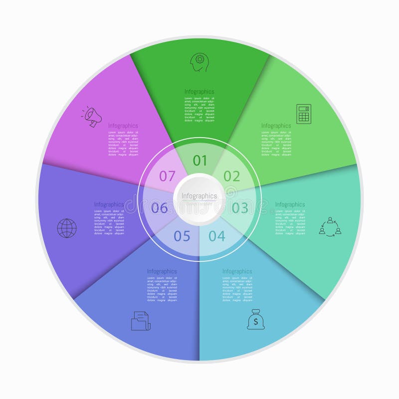 Infographic 7 Options Design Elements for Your Business Data. Vector ...