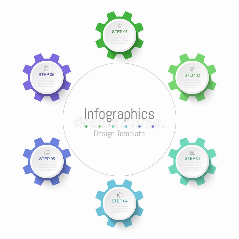 Infographic 6 Options Design Elements for Your Business Data. Vector ...