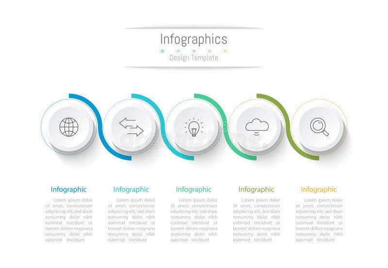 Infographic 5 Options Design Elements for Your Business Data. Vector ...