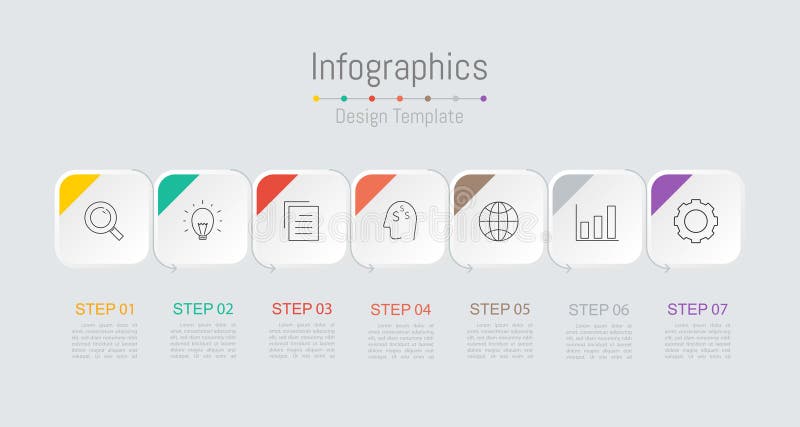 Infographic 7 Options Design Elements for Your Business Data. Vector ...