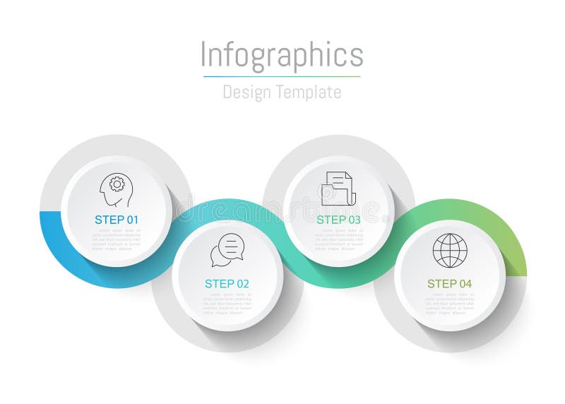 Infographic 4 Options Design Elements for Your Business Data. Vector ...