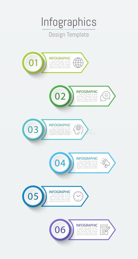 Infographic 6 Options Design Elements for Your Business Data. Vector ...