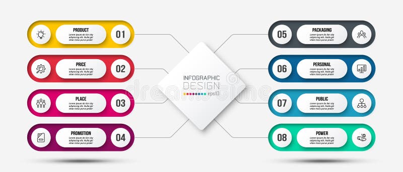 8P Analysis Business or Marketing Infographic Template Stock Vector ...