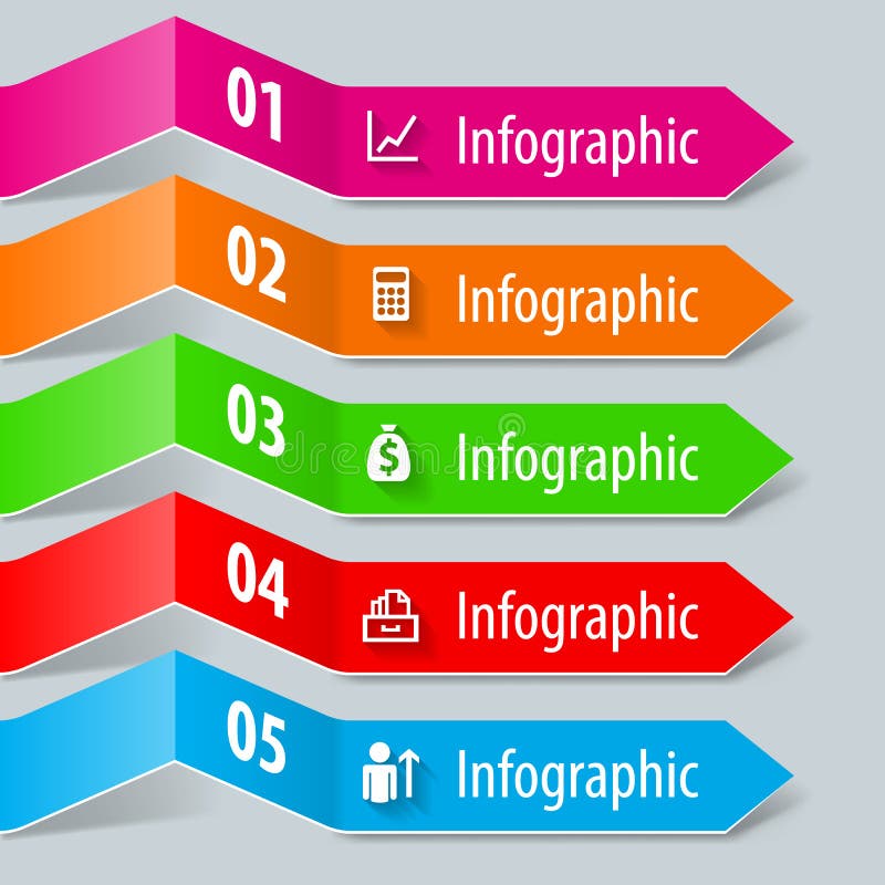 Infographic Paper Graph Book Diagram Creative Paper Cut Style. Stock ...