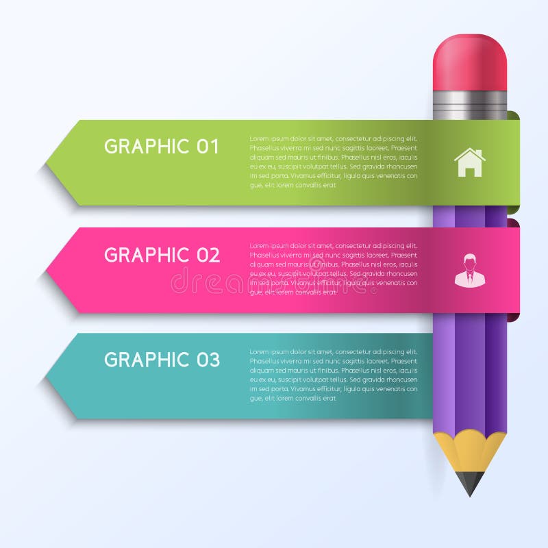 Infographic Pencil Design Template Stock Vector - Illustration of data ...